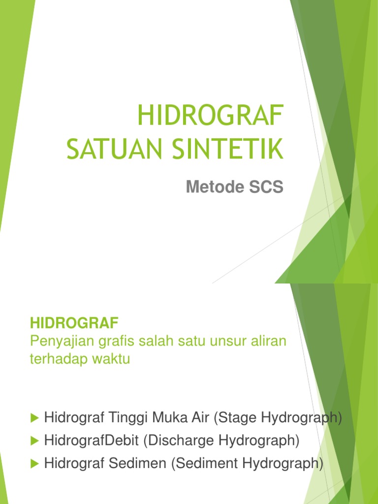 Hidrograf Satuan Sintetik: Metode SCS | PDF | Surface Runoff | Geomorphology