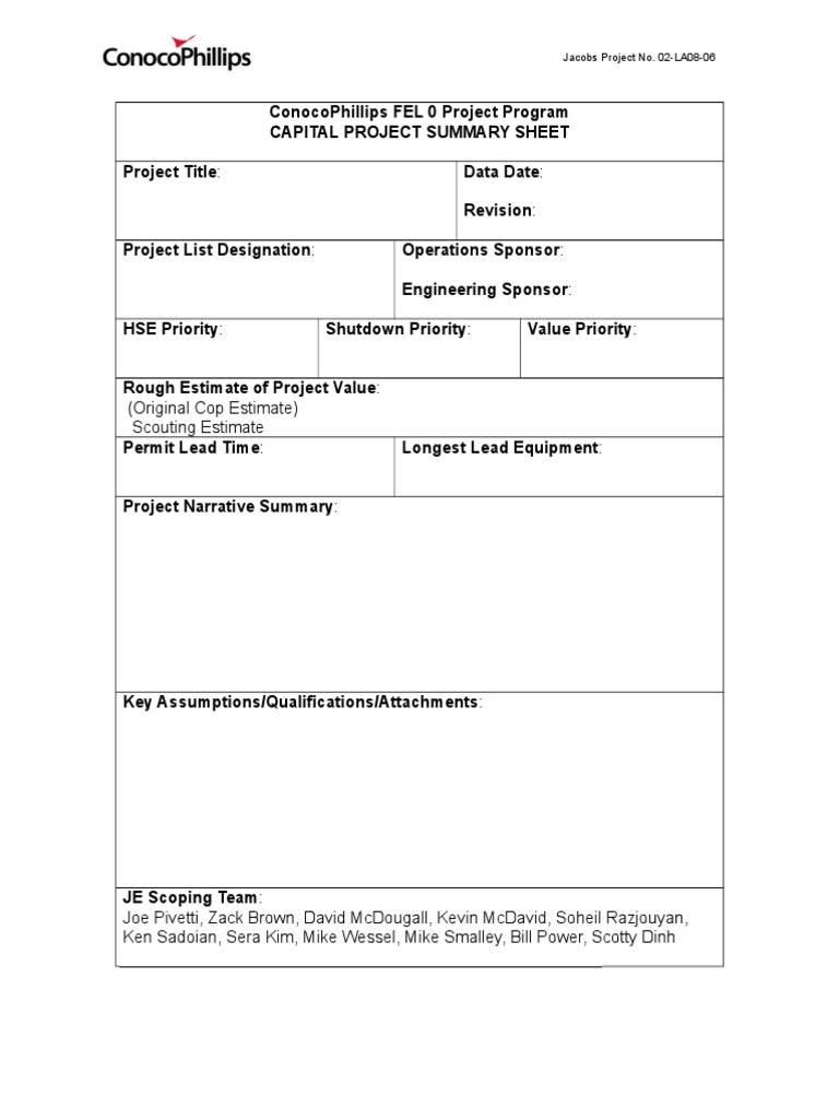 1-Capital Project Summary | PDF