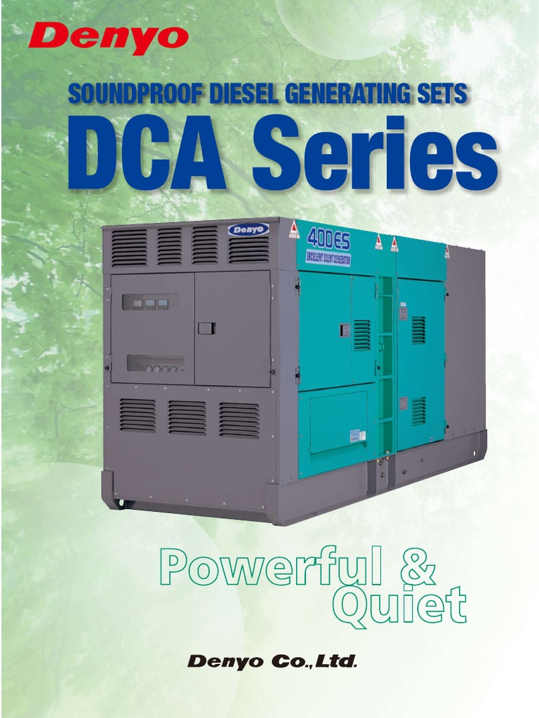 Denyo DCA Series Generator Overview | PDF | Electric Generator | Switch