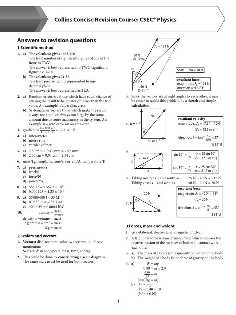 CSEC Physics Revision Guide Answers.pdf | Temperature | Buoyancy