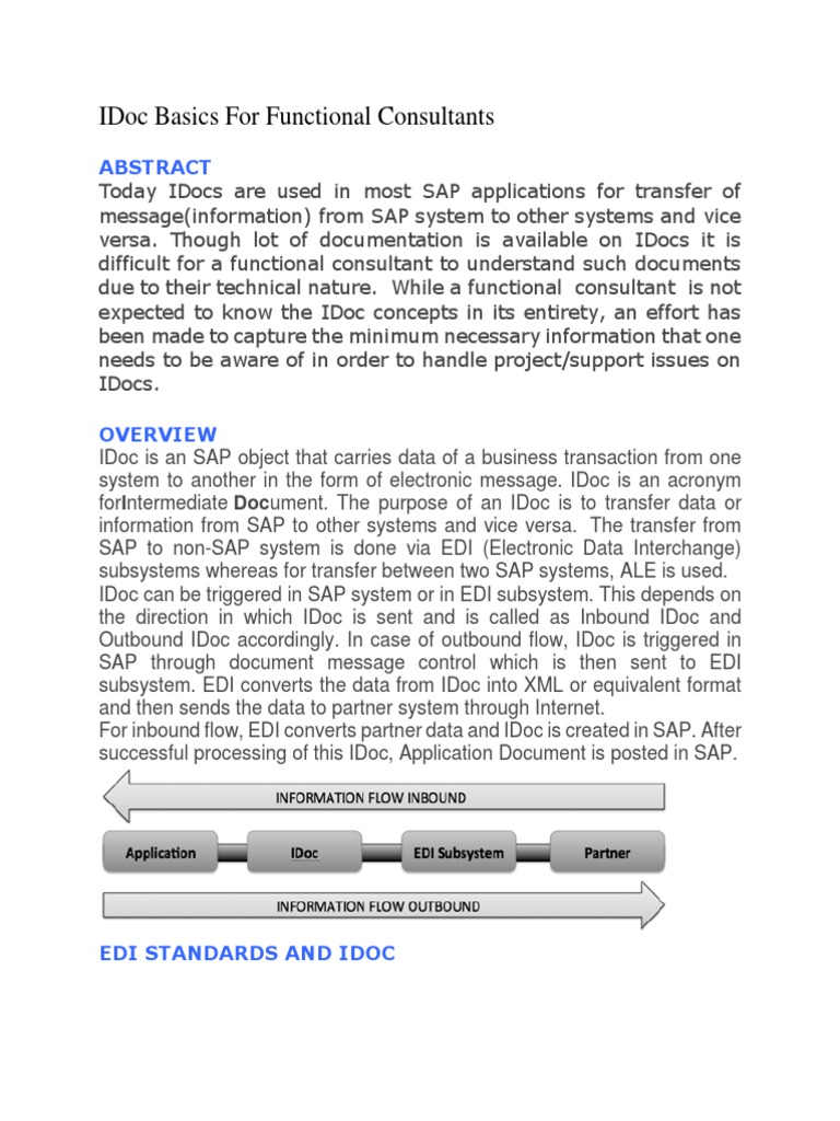 SAP IDOC IS-RETAIL Basics For Functional Consultants | PDF | Electronic Data Interchange | Data