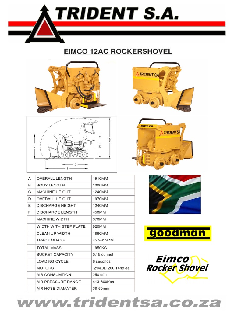 Eimco 12ac Tech Data | PDF | Industrias | Minería