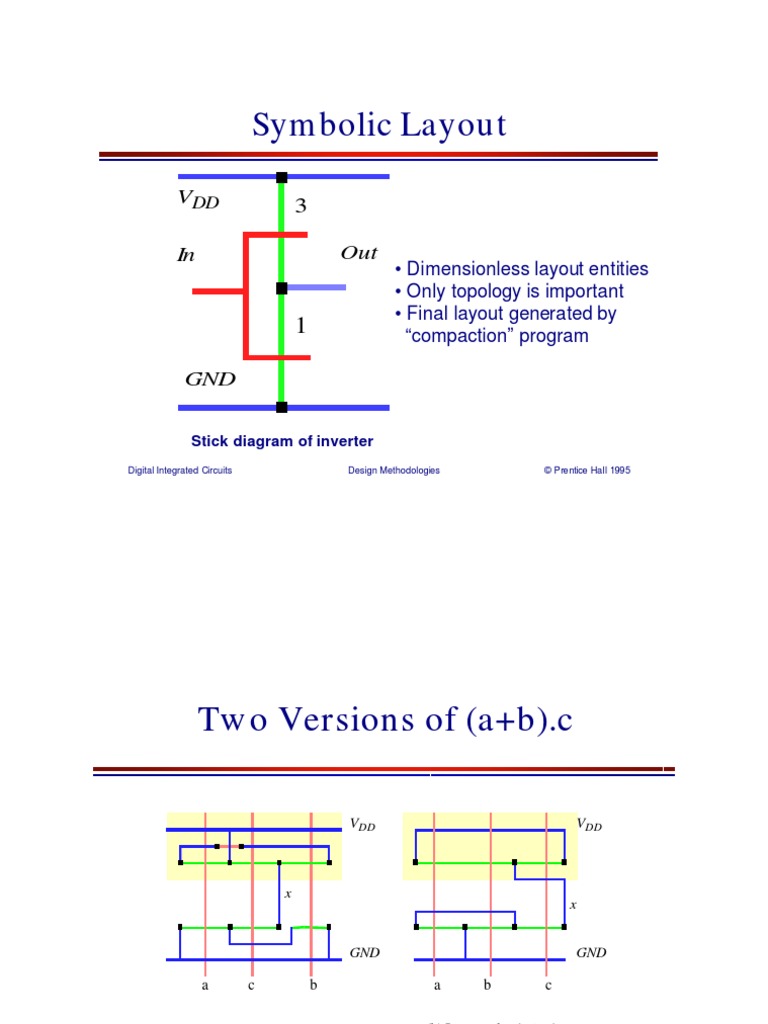 Stick Diagram | PDF | Electrical Engineering | Manufactured Goods