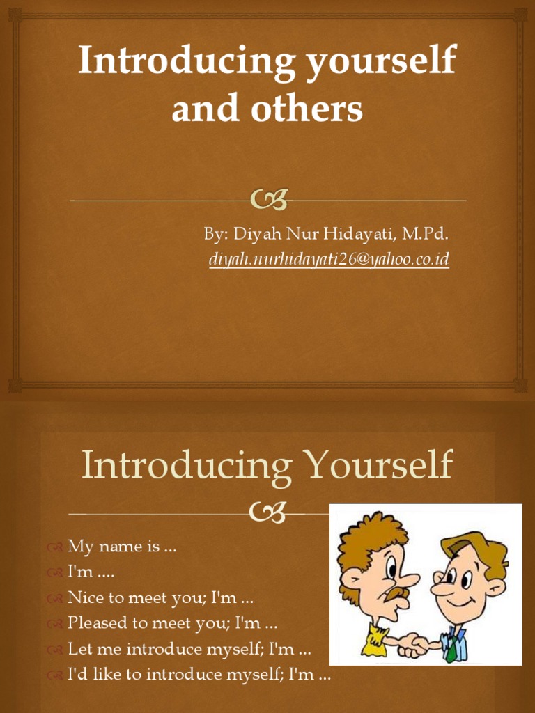 Introducing Yourself and Others | PDF