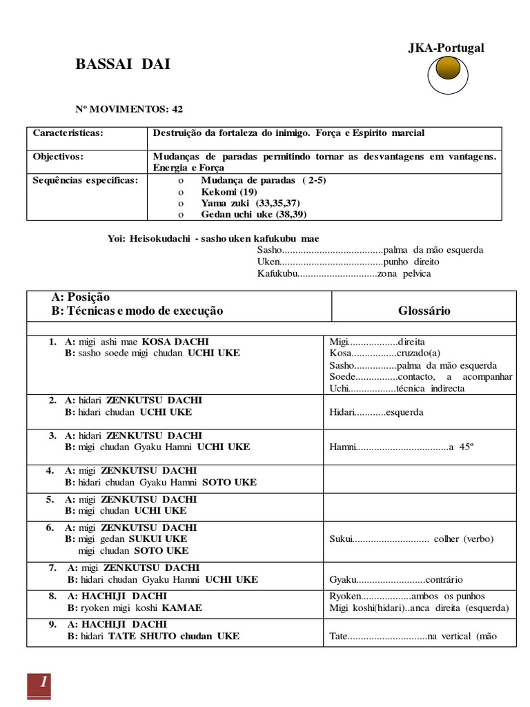 KATA Bassai Dai | PDF