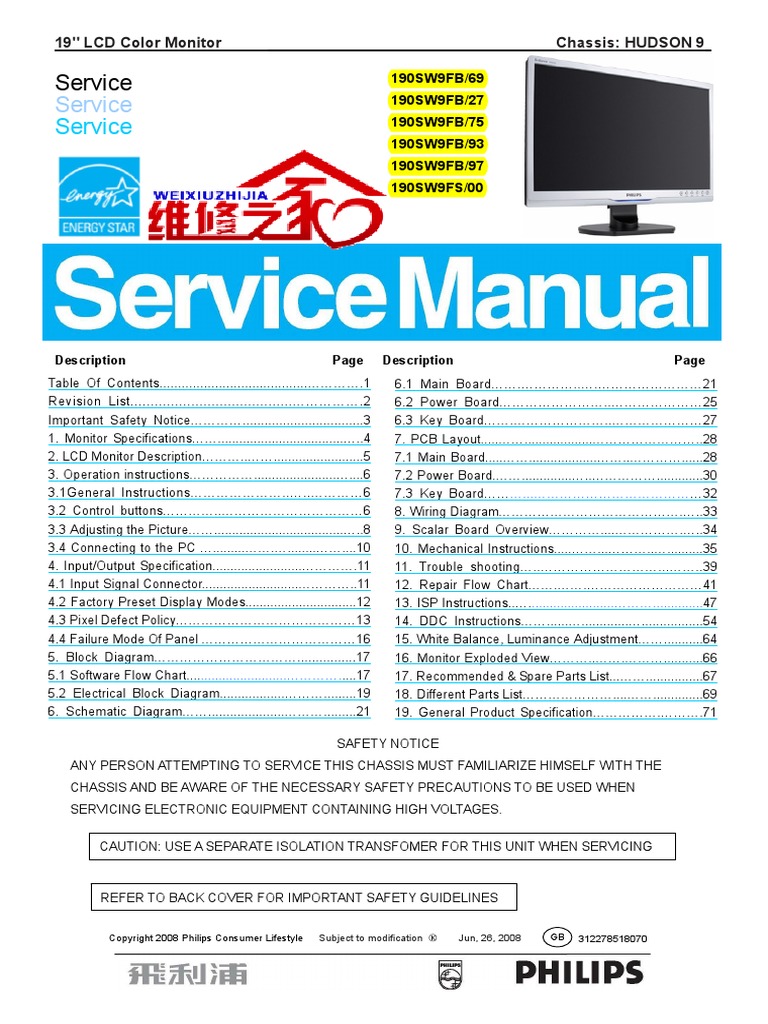 Philips Monitor | PDF | Rectifier | Power Inverter