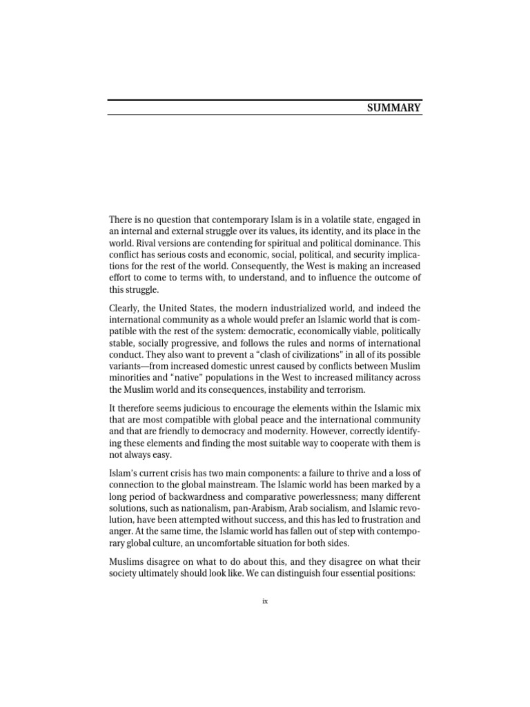 (Summary) Civil Democratic Islam Partners Resources and Strategies ...