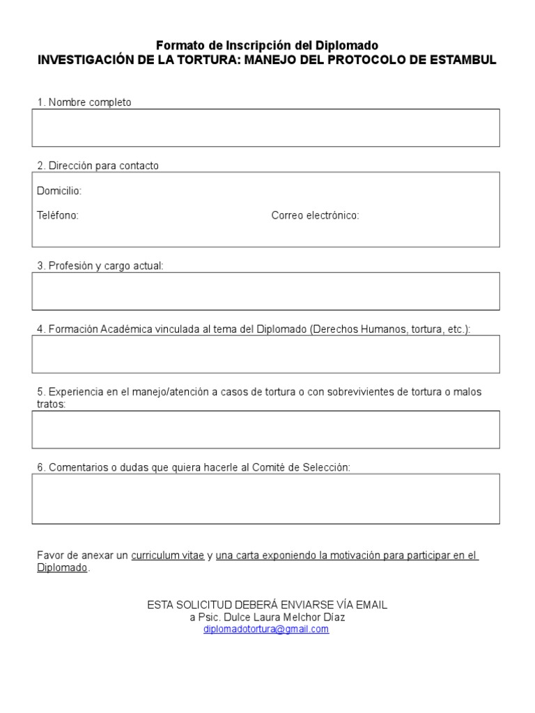 Formato de Inscripción