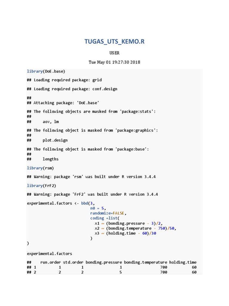 Tugas Uts Kemo | PDF | Coefficient Of Determination | Errors And Residuals