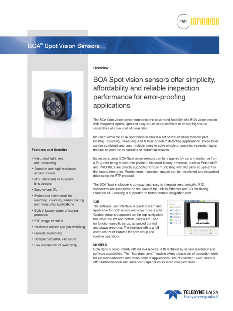 Dalsa Boa Spot Pdf Communications Protocols Embedded System