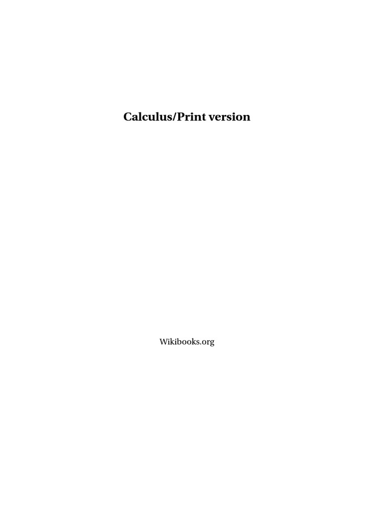 Calculus PDF | PDF