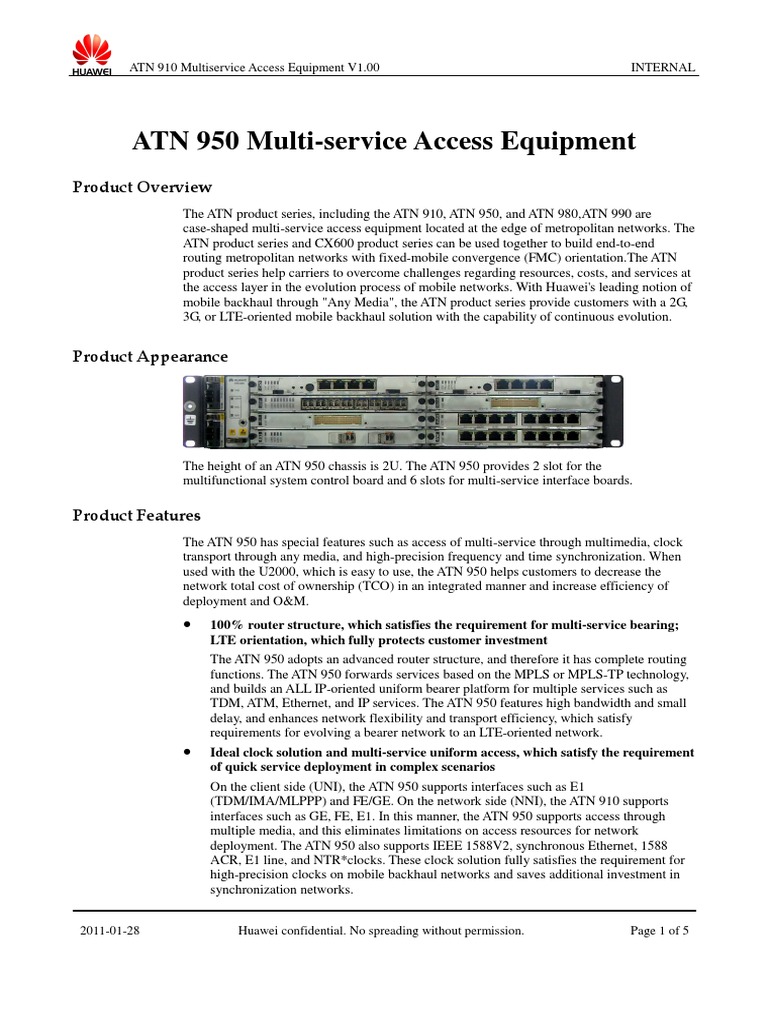 ATN 950 Multi-Service Access Overview | PDF | Multiprotocol Label ...