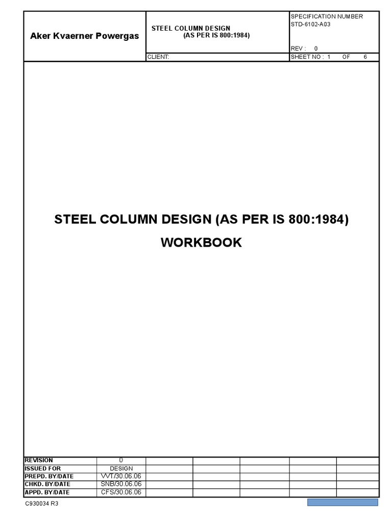 Steel Column Design | PDF | Buckling | Beam (Structure)