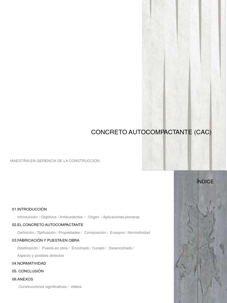 Concreto Autocompactante: Propiedades y Usos | PDF | Cemento | Materiales