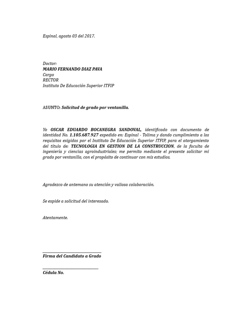Carta Rector 2 | PDF