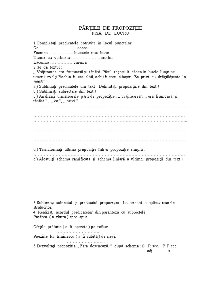 Fise Propozitia | PDF