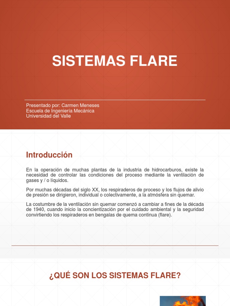 Sistemas Flare | PDF | Combustión | Combustibles