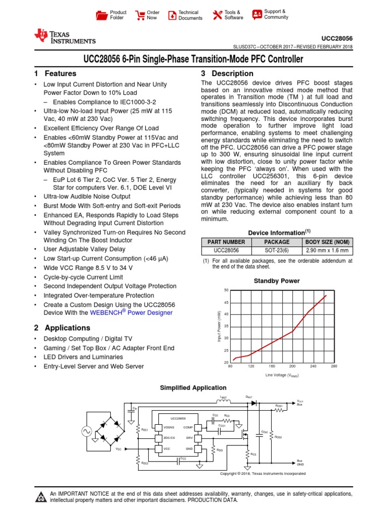 Ucc 28056 | PDF | Electrostatic Discharge | Field Effect Transistor
