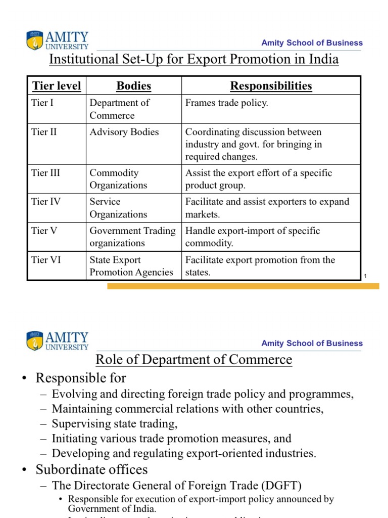 Export Promotion Infrastructure | Download Free PDF | Trade | Exports