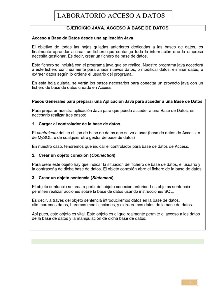 43 Java Acceso Base Datos | PDF | SQL | Java (lenguaje de programación)