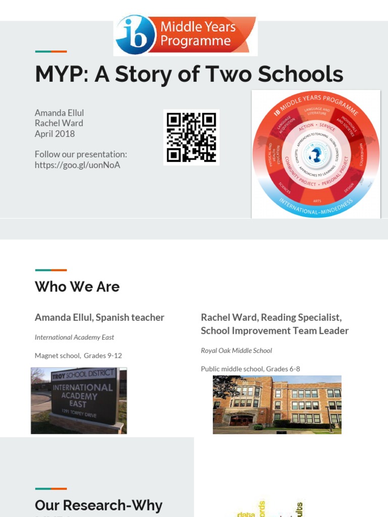 MYP - A Story of Two Schools (Presentation) | PDF | Educational ...