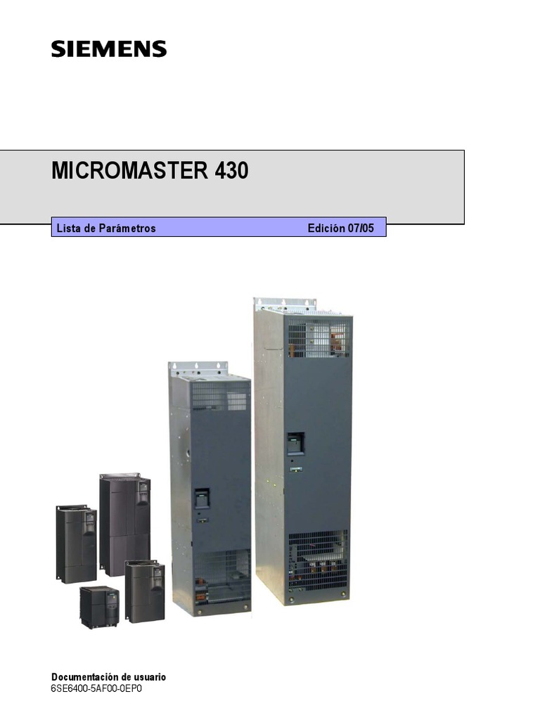 Manual Siemens Micromaster 430 | PDF | Comillas | Soporte técnico