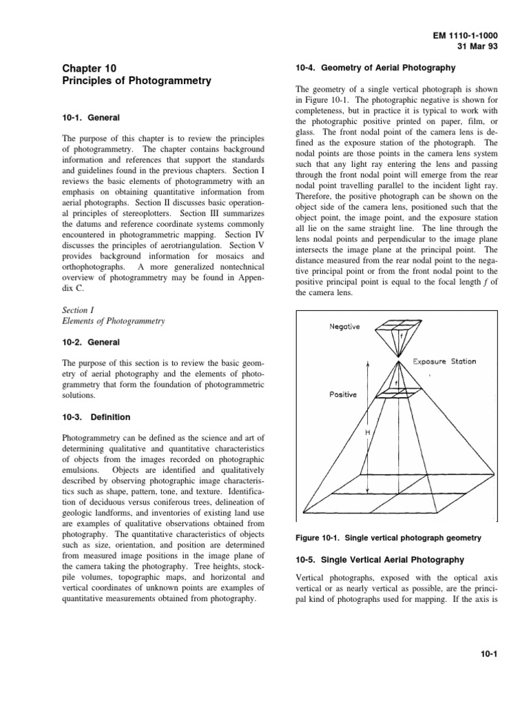 Principles of Photogrammetry Overview | PDF