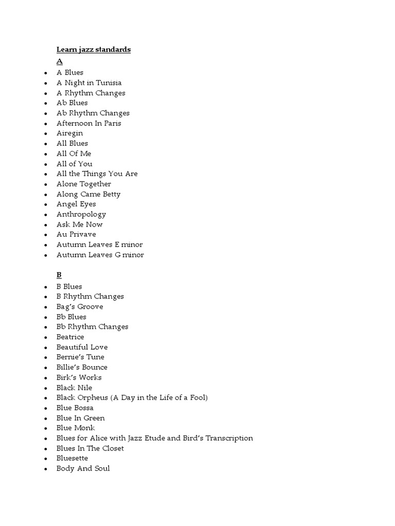 Learn Jazz Standards | PDF | Popular Music | Jazz Music