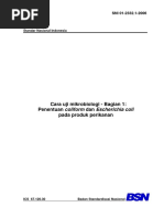 SNI 01-2332.1-2006 Cara Uji Mikrobiologi-Bagian 1 Penentuan PDF | PDF