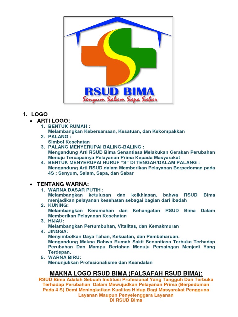 Logo Rumah Sakit DAN NILAI DASAR RSUD BIMA | PDF