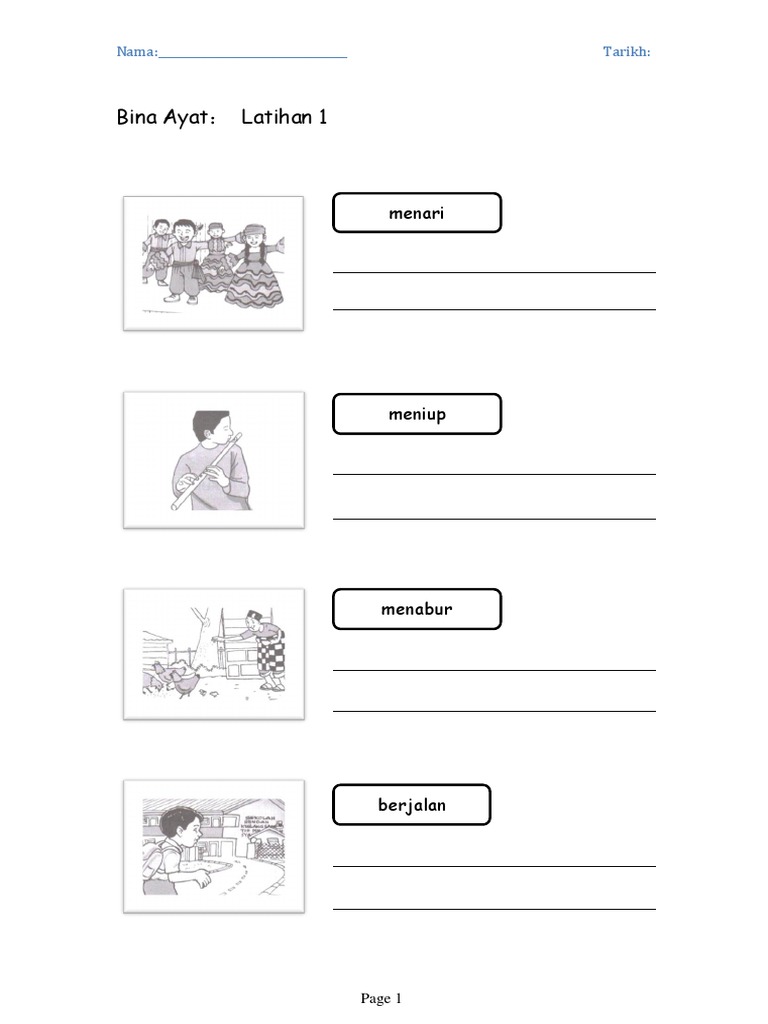 Latihan Bina Ayat Bm Tahun 1 Dan 2 Pdf