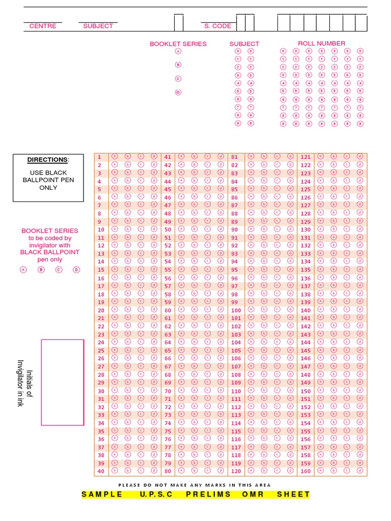 Omr PDF | Download Free PDF | Writing Implements | Portable Tools