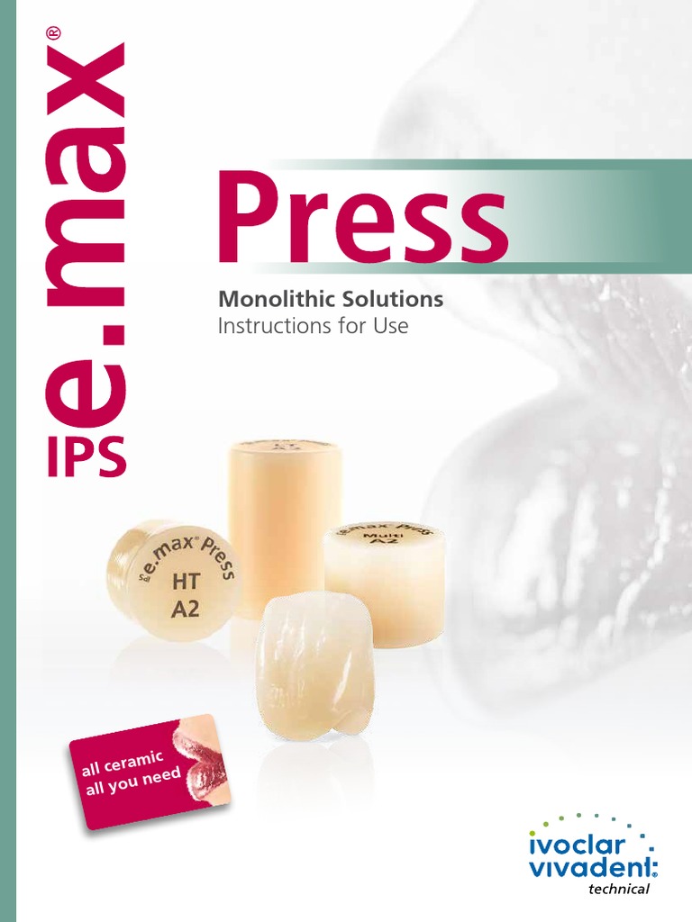 IPS E-Max Press Monolithic Solutions | PDF | Mouth | Nature