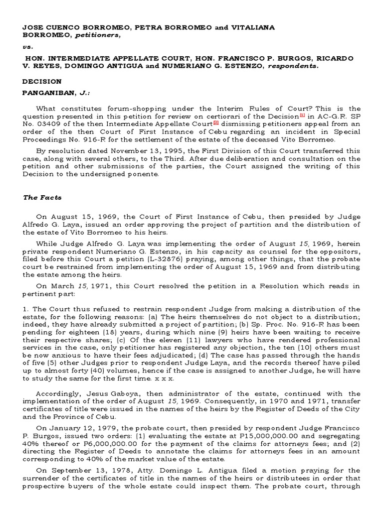 Borromeo vs. CA 47 SCRA 65 | PDF | Certiorari | Appeal