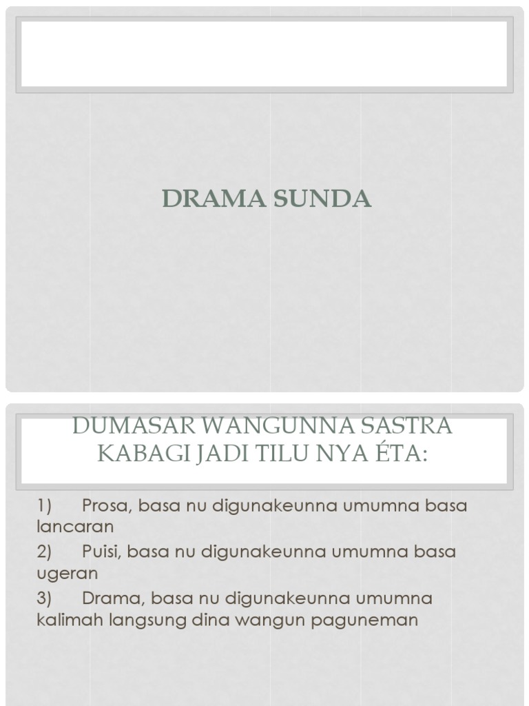 Drama Sunda | PDF
