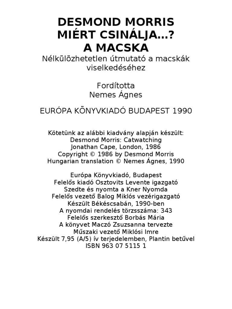 A Macska | PDF