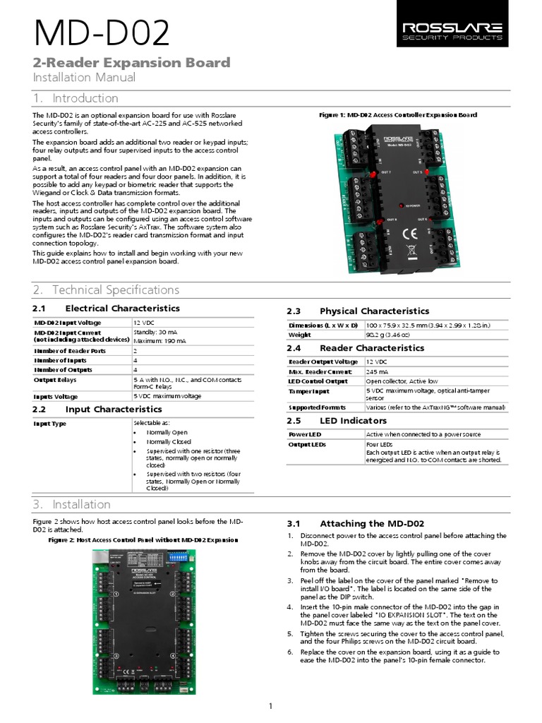 MD-D02 Installation Manual v02 - 200514 - English | PDF | Access ...