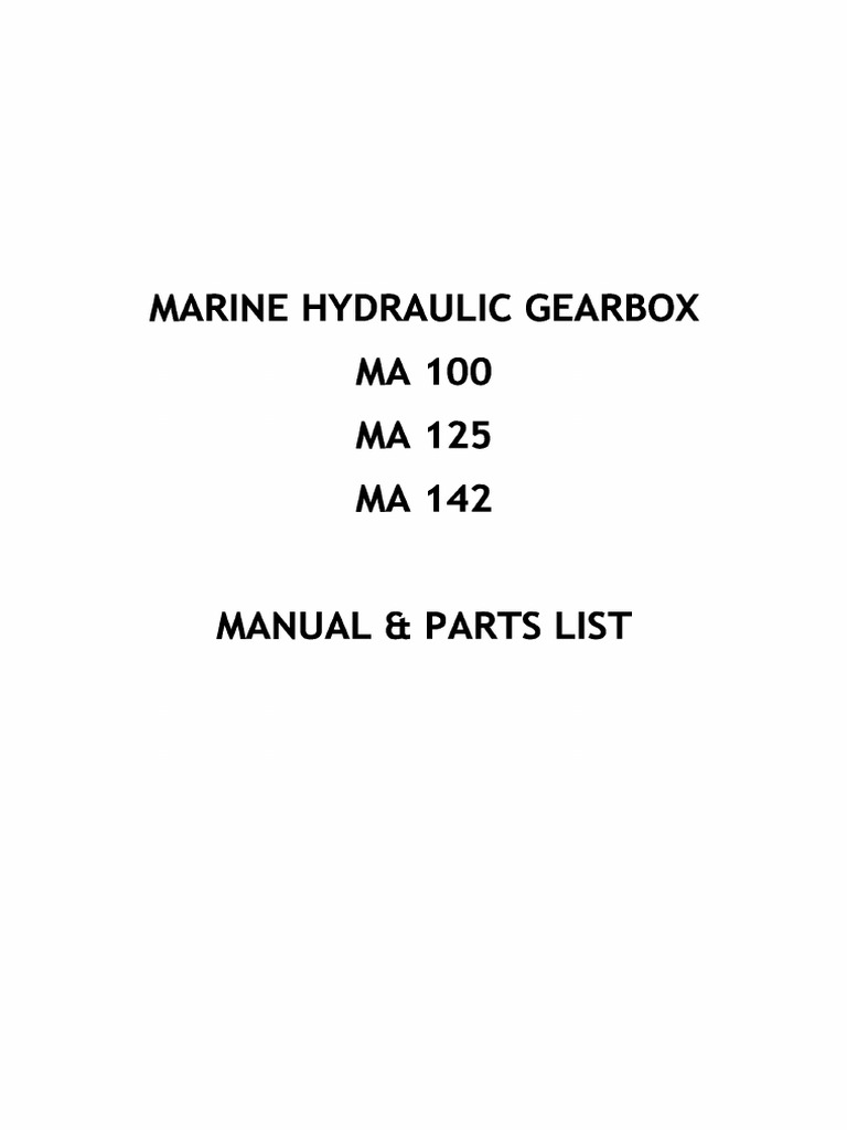 Ma100 Ma125 Ma142 | PDF