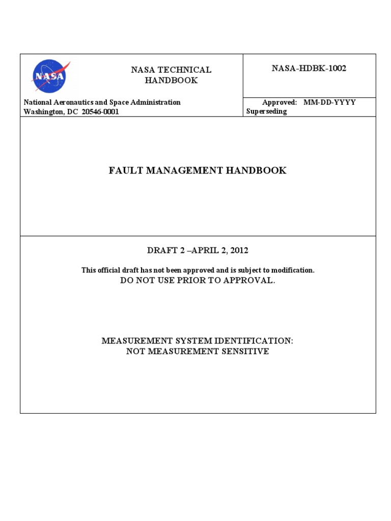 NASA Fault Management Guide | PDF | Reliability Engineering | Nasa