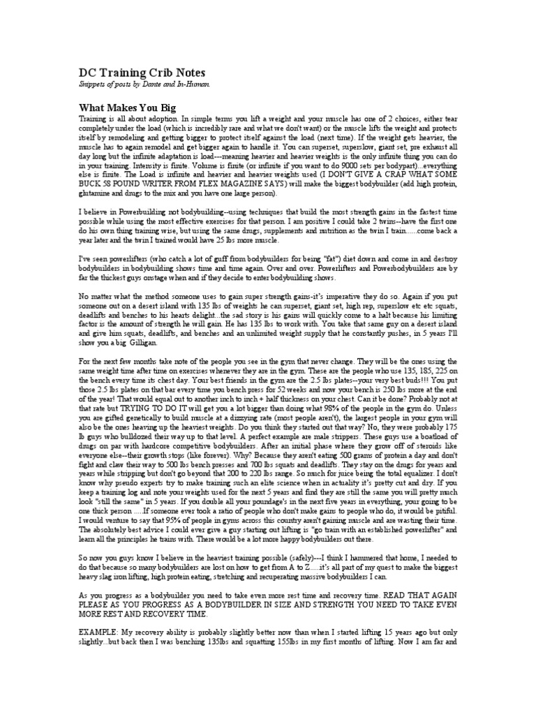 Dante Trudel - DoggCrapp Workout Crib Notes PDF | PDF | Weight Training ...