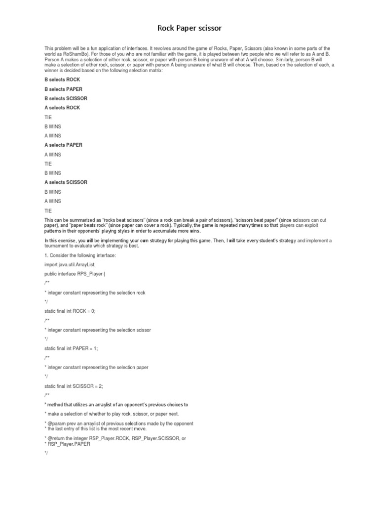 Rps Java Pdf Class Computer Programming Method Computer Programming