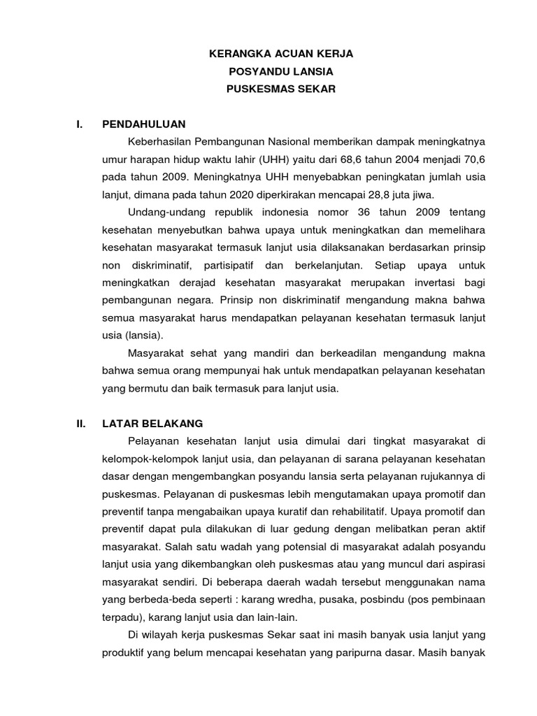 Kak Posyandu Lansia | PDF