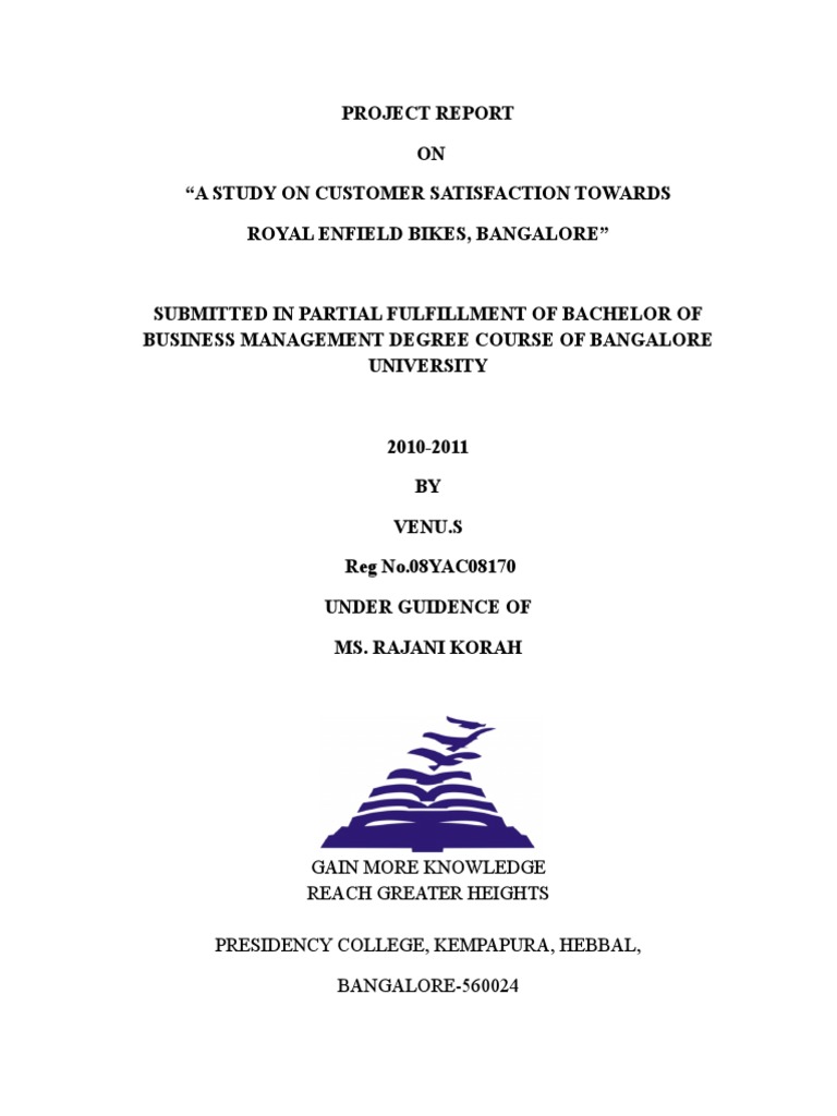 Royal Enfield Project Report | PDF