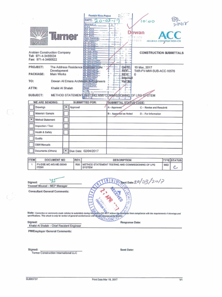 MSD Testing & Commissioning of LPG System PDF | PDF
