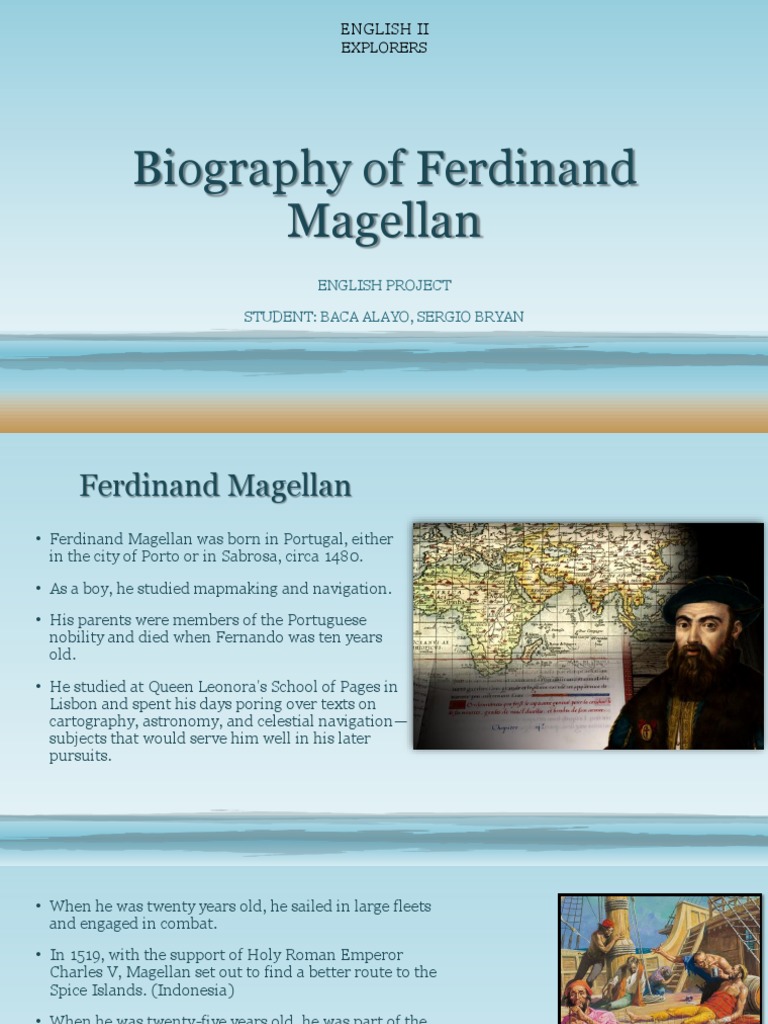 Biography of Ferdinand Magellan PROJECT | PDF | Exploration | Early ...