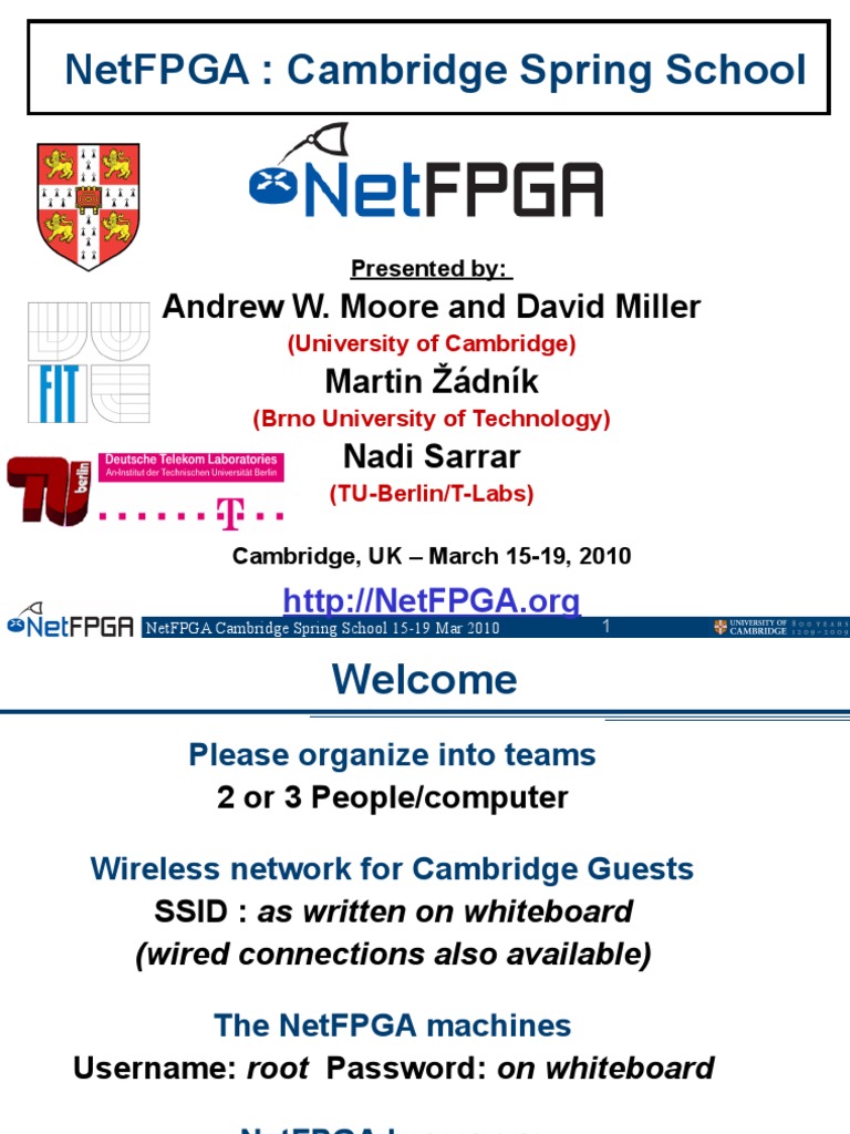NetFPGA-spring10-Day1 | PDF | Field Programmable Gate Array | Network Interface Controller