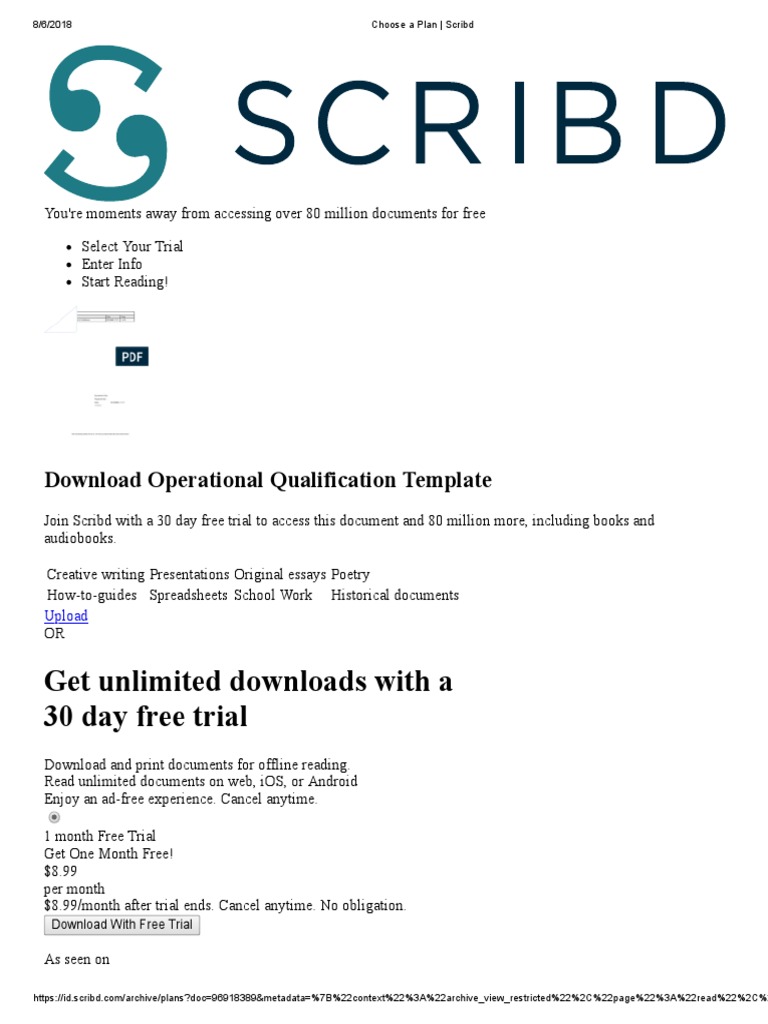 Get Unlimited Downloads With A 30 Day Free Trial: Download Operational ...