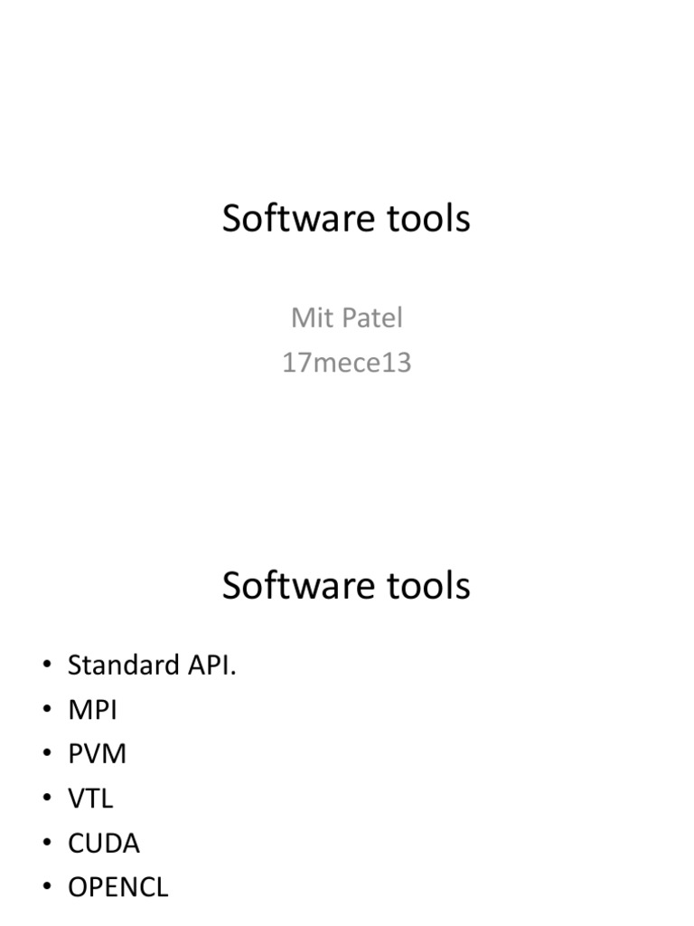 Software Tools | PDF