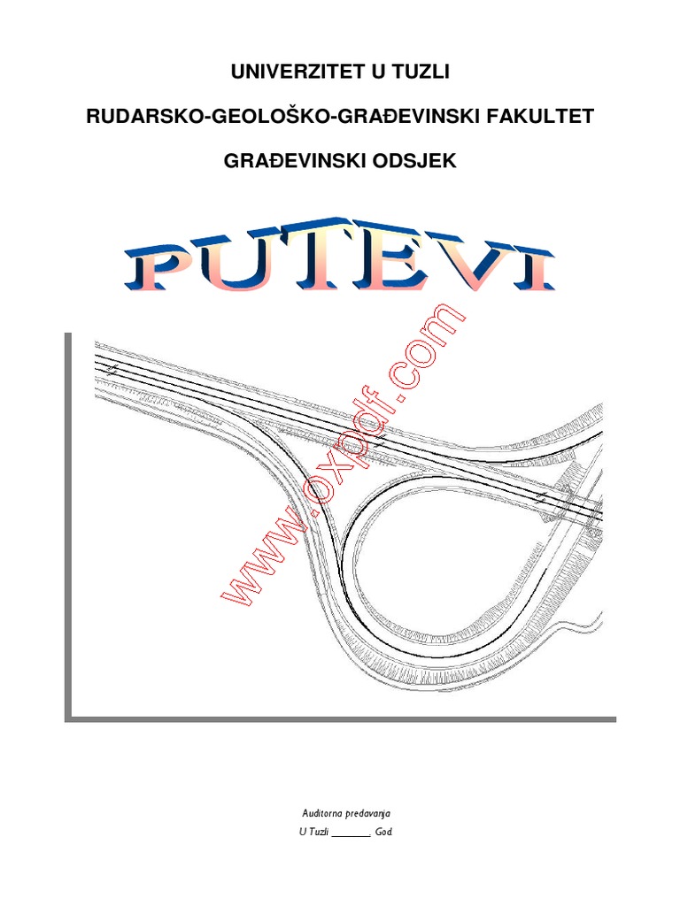 Putevi - Predavanja Tuzla PDF | PDF