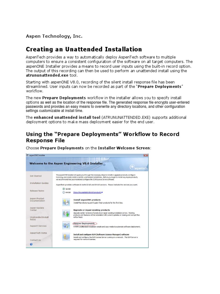 Unattended Install Help PDF | PDF | Installation (Computer Programs ...